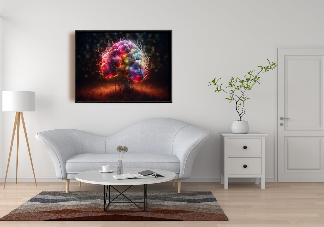 Colorful Brain Digital Art - Original Design - Instant Download ...