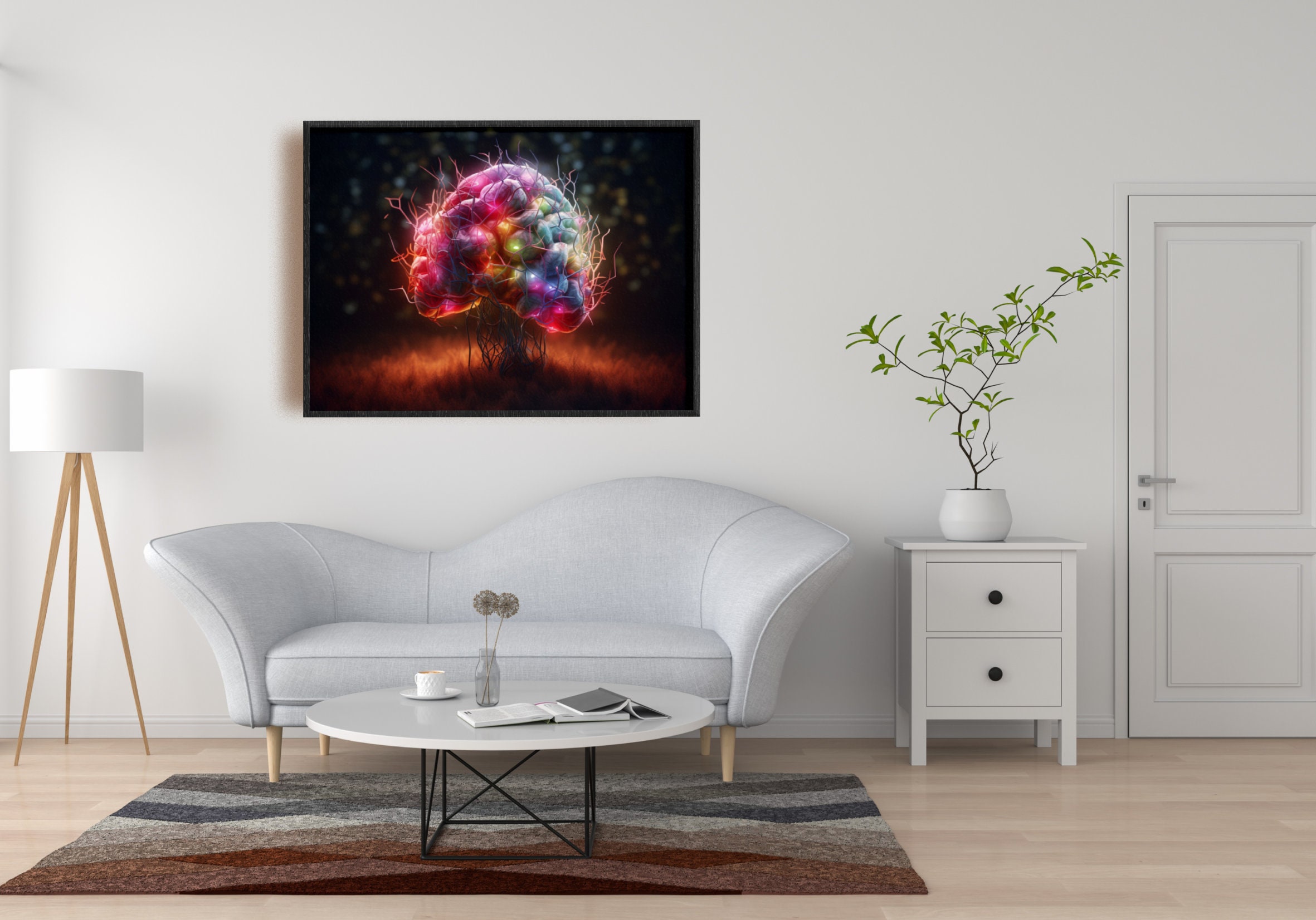 Colorful Brain Digital Art - Original Design - Instant Download ...