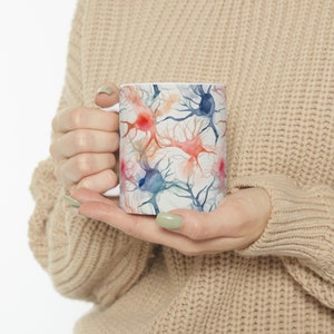 Watercolor Brain Synapse Mug for Neuroscience Enthusiasts - A Fusion of ...