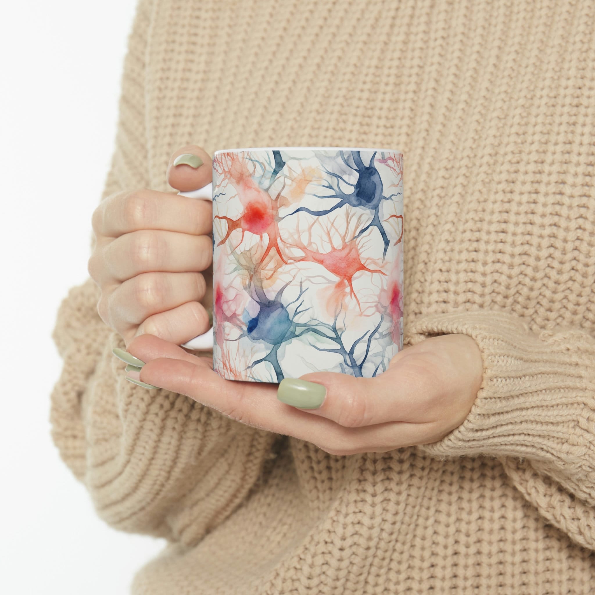Watercolor Brain Synapse Mug for Neuroscience Enthusiasts - Etsy