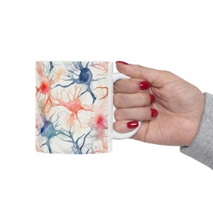 Watercolor Brain Synapse Mug for Neuroscience Enthusiasts - A Fusion of ...