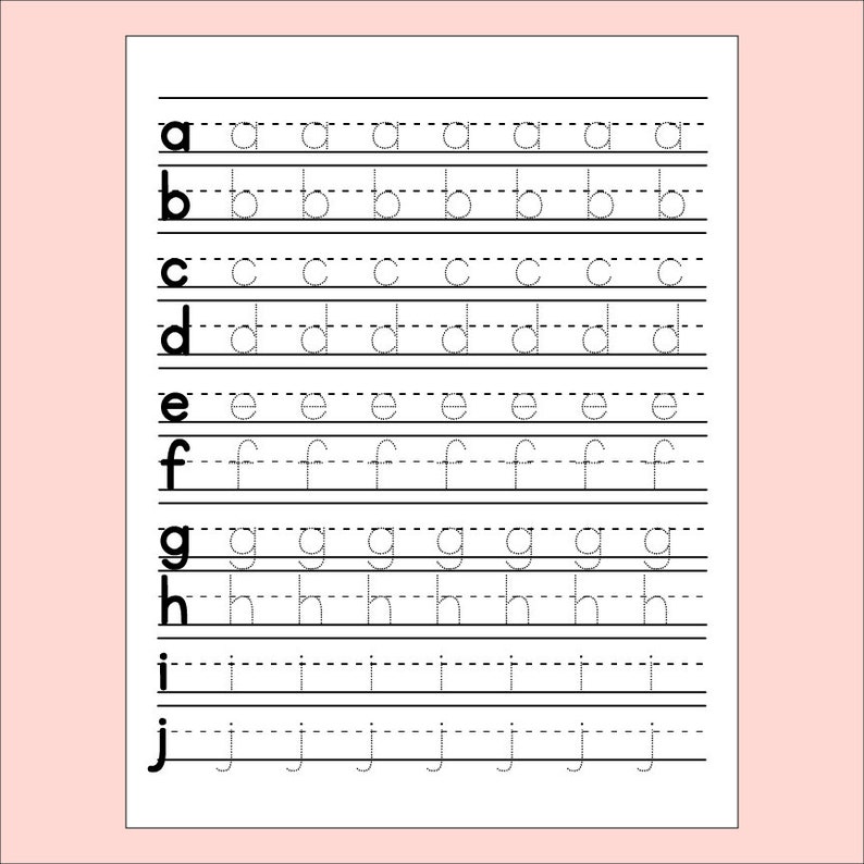 Lowercase Alphabet Handwriting Sheets digital - Etsy