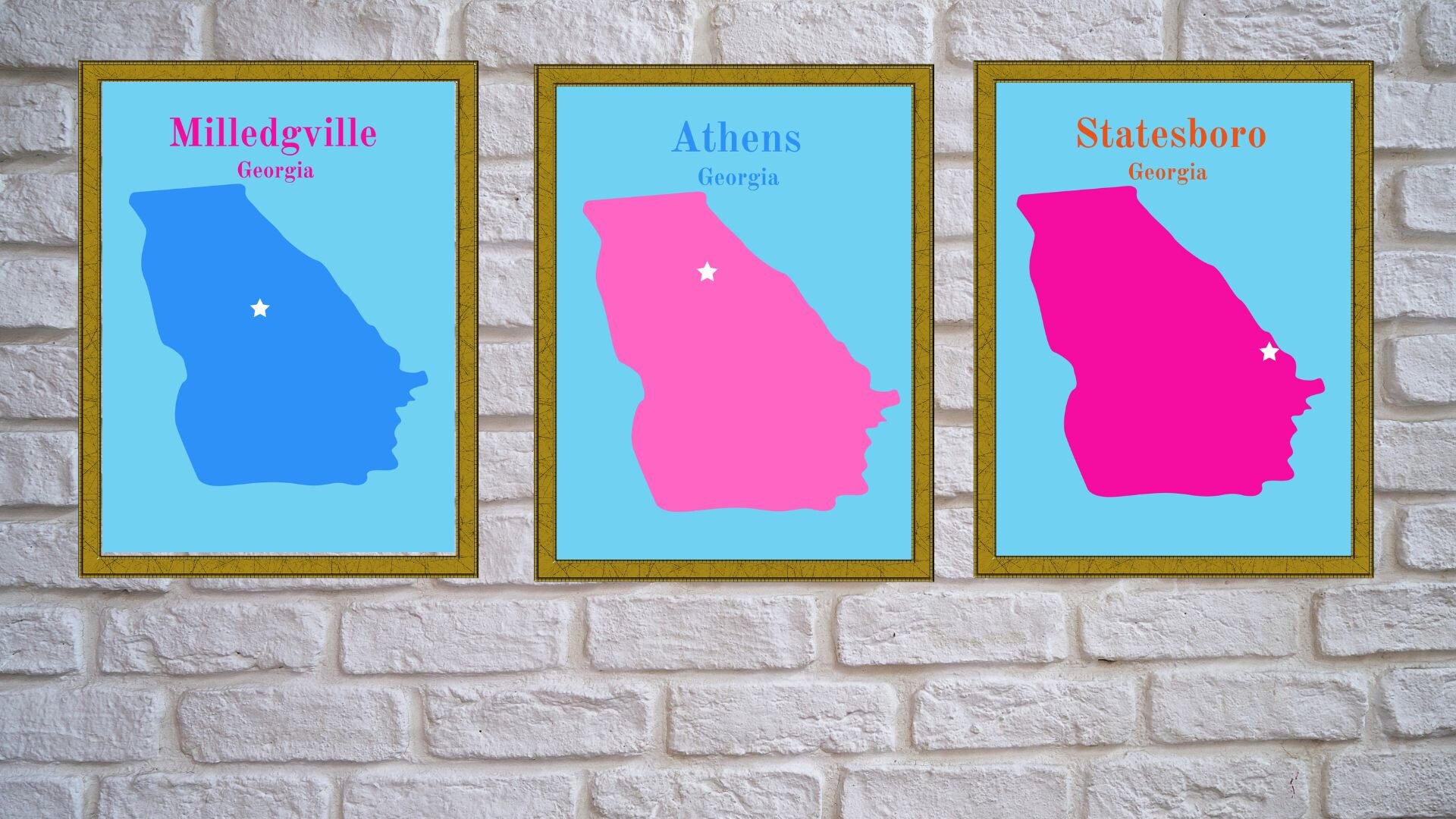 CUSTOM College Wall Art, College Town Prints, Apartment/dorm Decor - Etsy