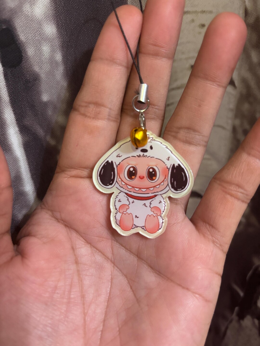 Labubu Snoopy Dog Full Body Cosplay Lucky Keychain Bag Charm Phone ...