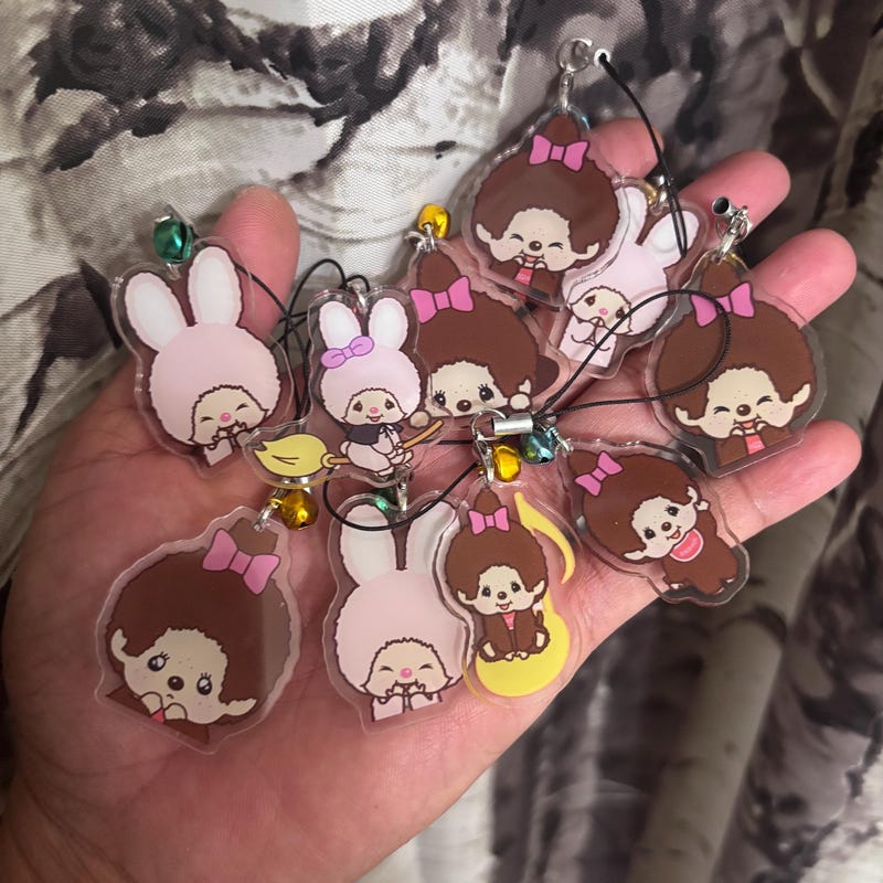 Monchichi Keychain - Etsy
