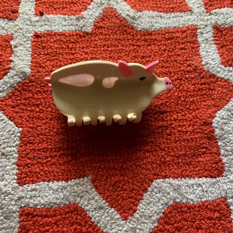 Pig Hair Claw Clip - Etsy