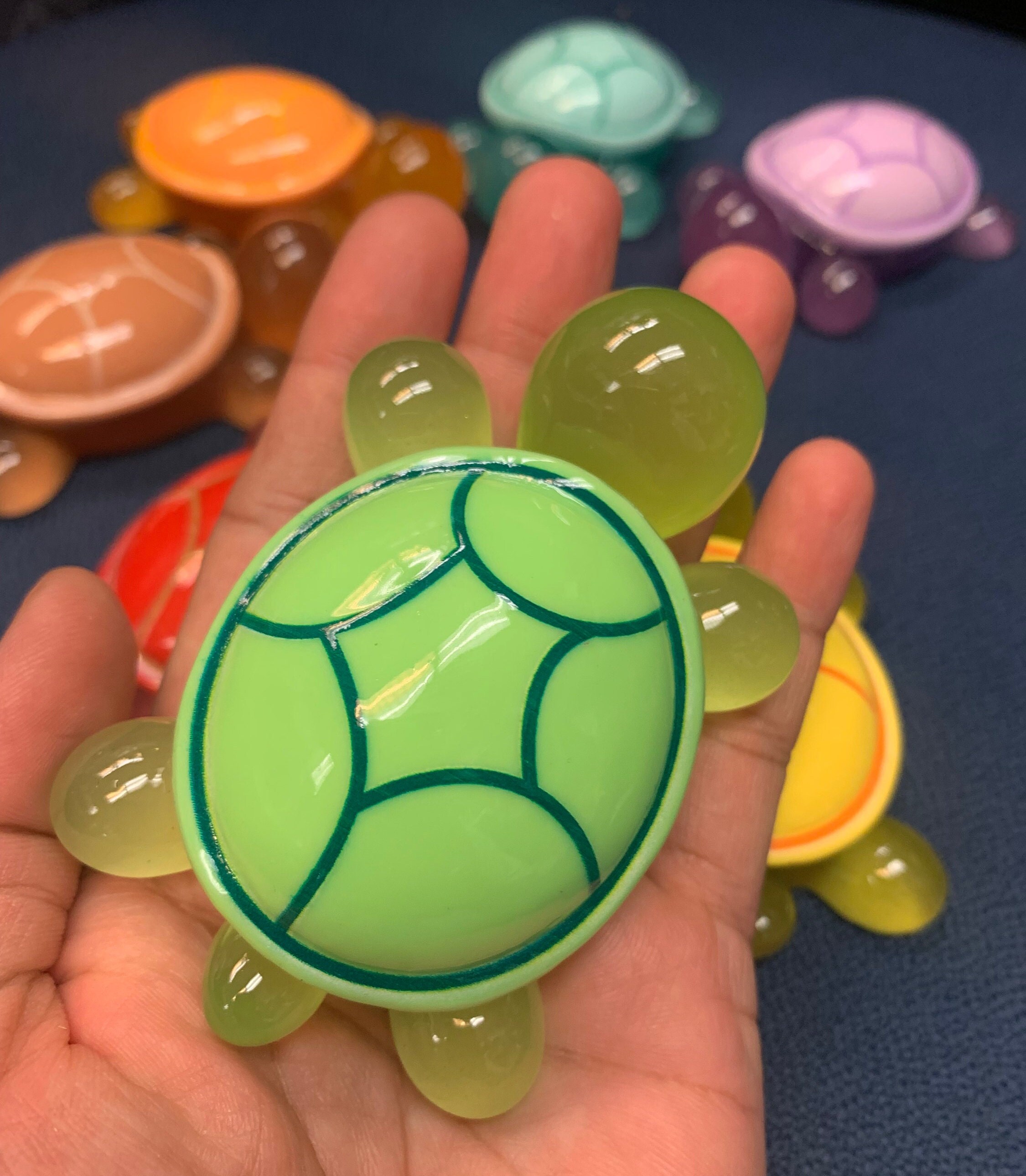 Large Kawaii Lucky Turtle Figure Glow in the Dark Luminous 3D Cute - 1 ...