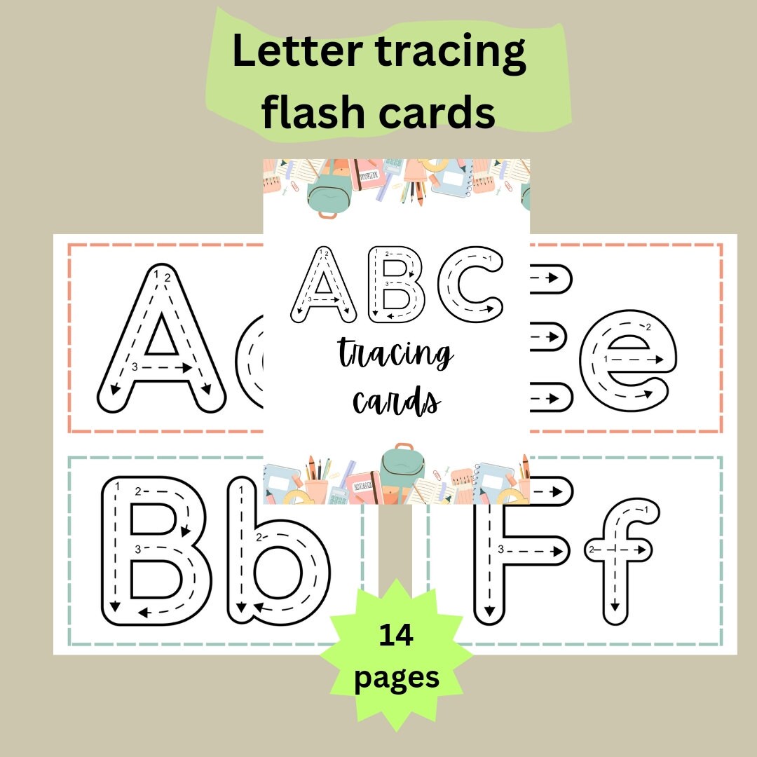 Uppercase & Lowercase Letter Tracing Worksheets(homeschool, Preschool ...