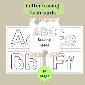 Uppercase & Lowercase Letter Tracing Worksheets(homeschool, Preschool ...