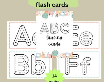 Uppercase & Lowercase Letter Tracing Worksheets(homeschool, Preschool ...