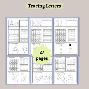 A-Z Alphabet Coloring and Tracing Worksheets for Kids (homeschool ...