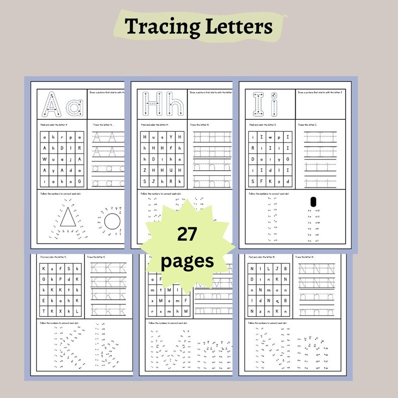 A-Z Alphabet Coloring and Tracing Worksheets for Kids (homeschool ...