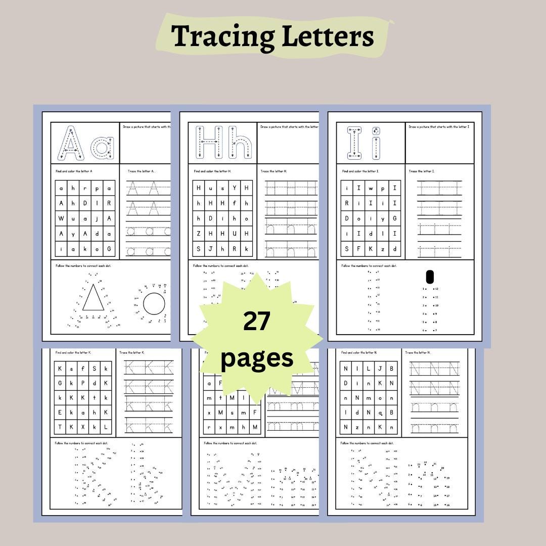 A-Z Alphabet Coloring and Tracing Worksheets for Kids (homeschool ...