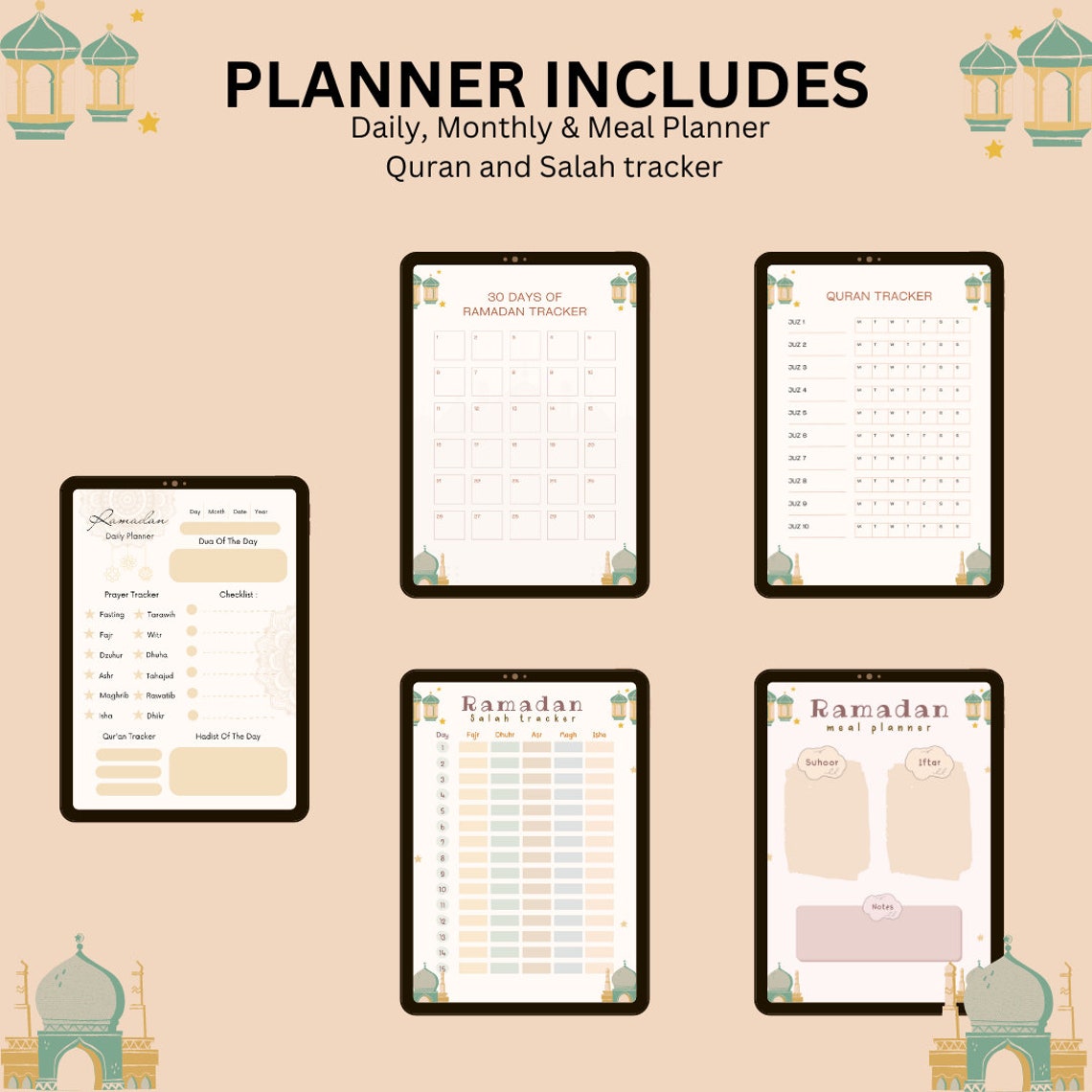 2025 Ramadan Planner, 1446 Ramadan, Daily Digital Planner, Days Tracker ...