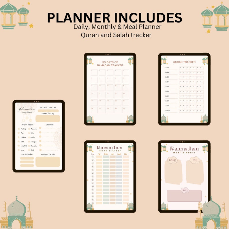 2025 Ramadan Planner, 1446 Ramadan, Daily Digital Planner, Days Tracker ...