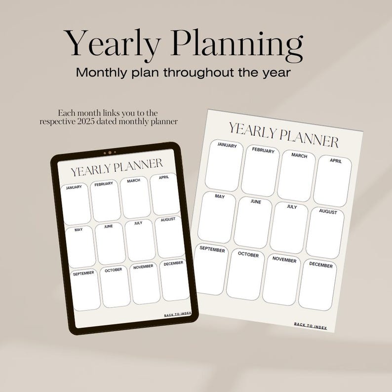 2025 Digital Planner, Daily, Weekly, 2025 Dated Monthly, Undated Monthly, Yearly Pages ...