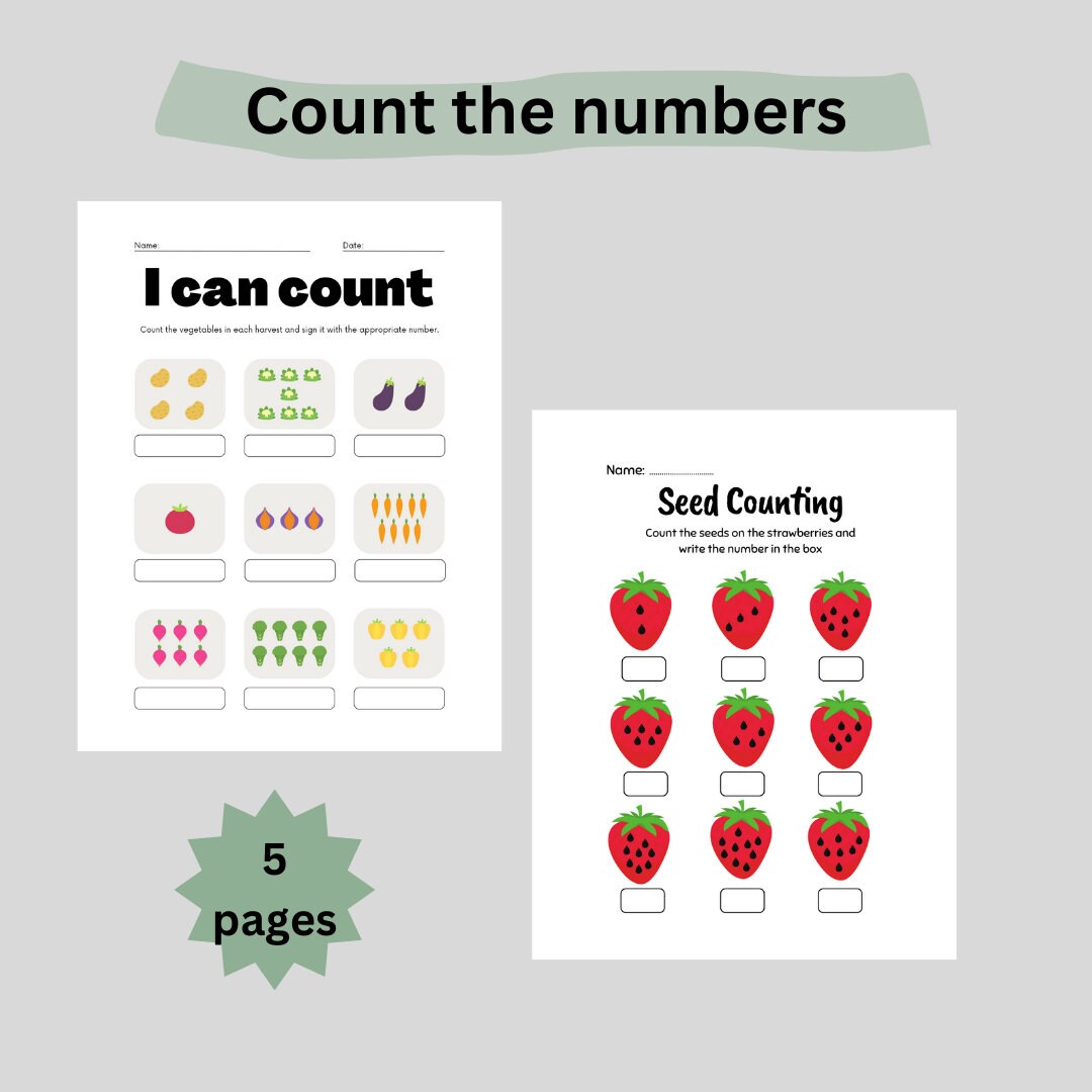 Trace, Count & Color Numbers Worksheets homeschool, Preschool, Toddler ...