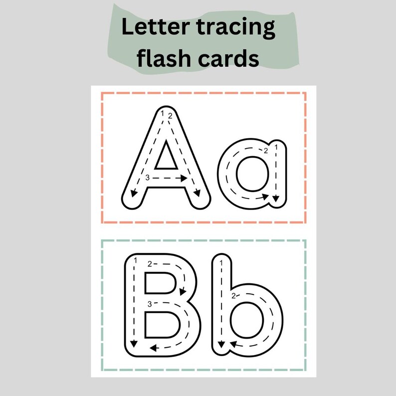 Uppercase & Lowercase Letter Tracing Worksheets(homeschool, Preschool ...