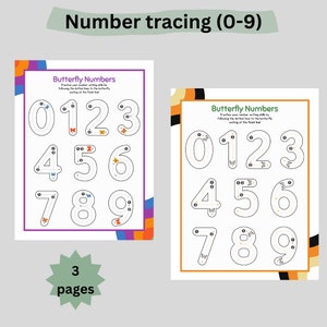 Trace, Count & Color Numbers Worksheets homeschool, Preschool, Toddler ...