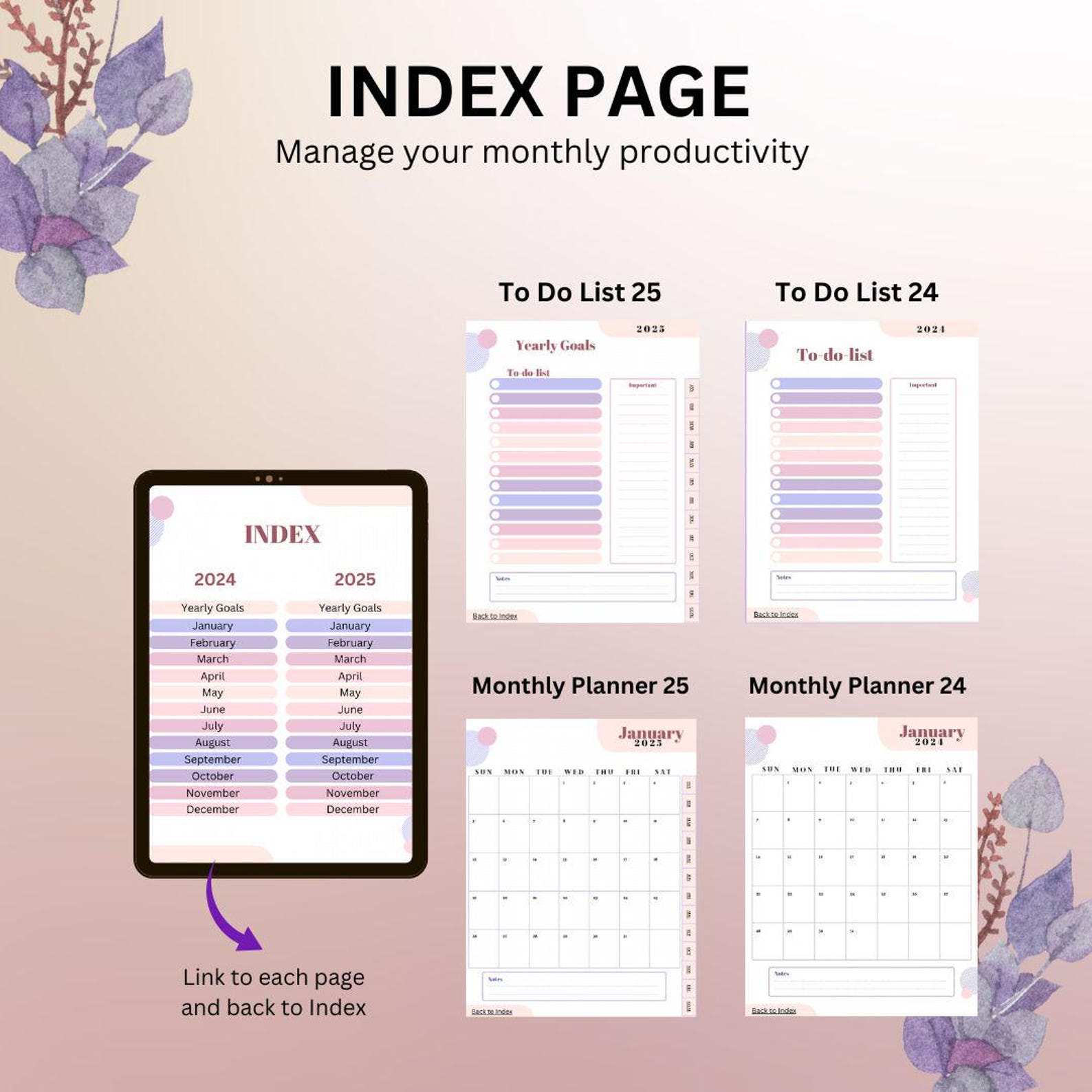 2024 and 2025 Simple Monthly Planner, Fully Dated, Ideal for Students ...