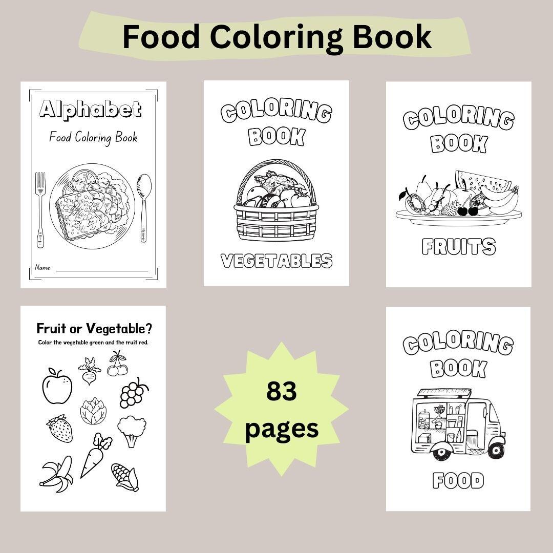 Alphabet, Fruit,vegetable & Food Coloring Worksheets for Kids ...