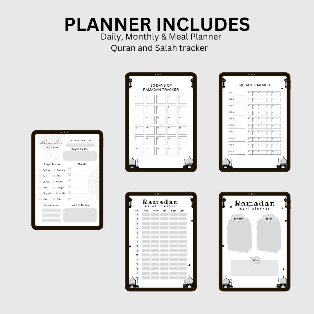2025 Ramadan Planner, 1446 Ramadan, Daily Digital Planner, Days Tracker ...
