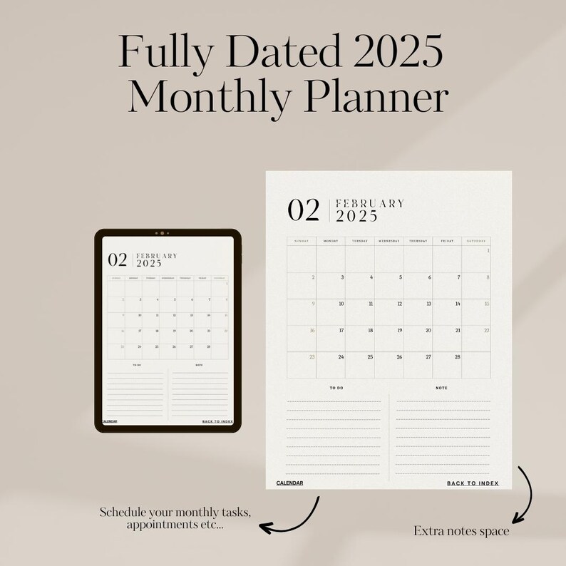2025 Digital Planner, Daily, Weekly, 2025 Dated Monthly, Undated Monthly, Yearly Pages ...
