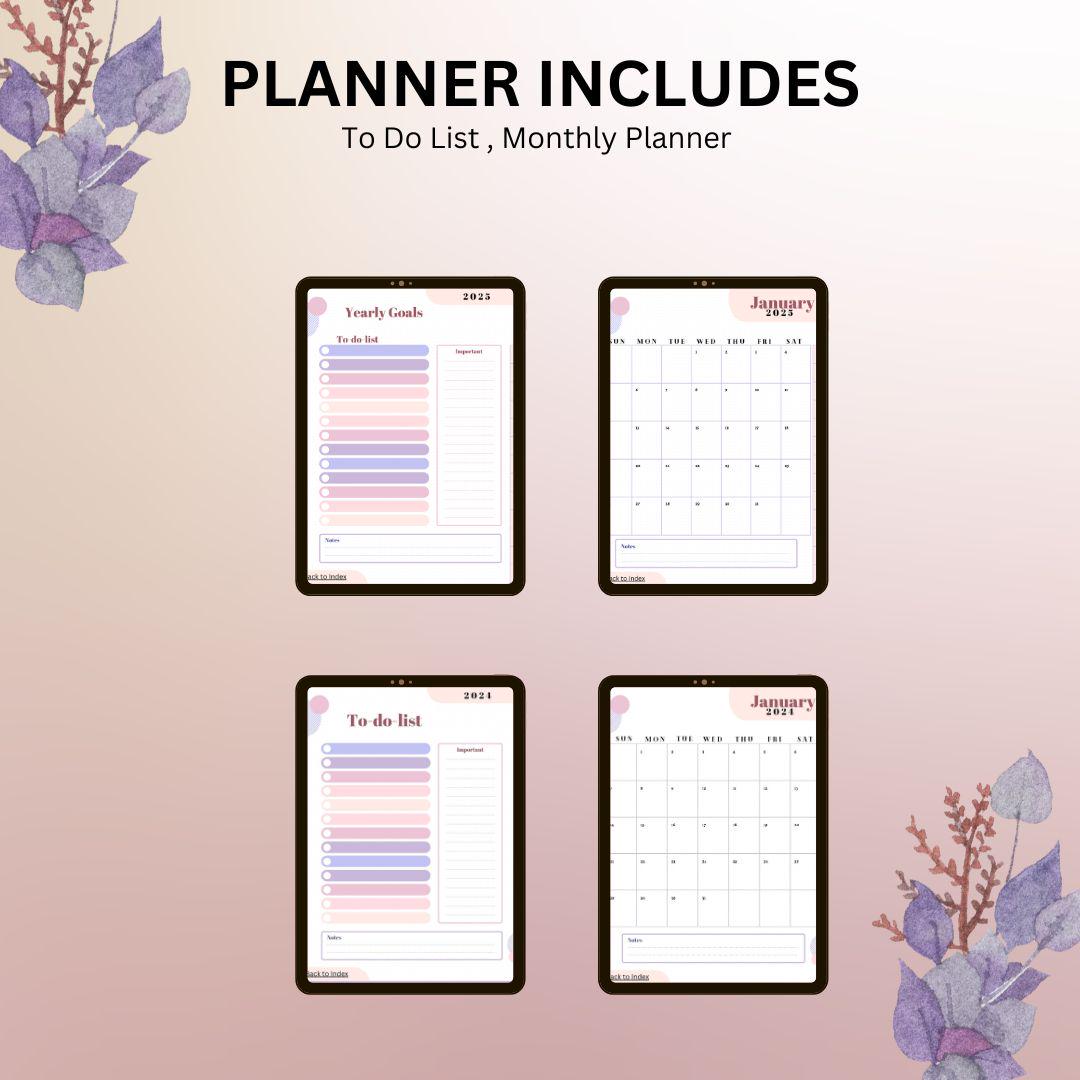 2024 and 2025 Simple Monthly Planner, Fully Dated, Ideal for Students ...