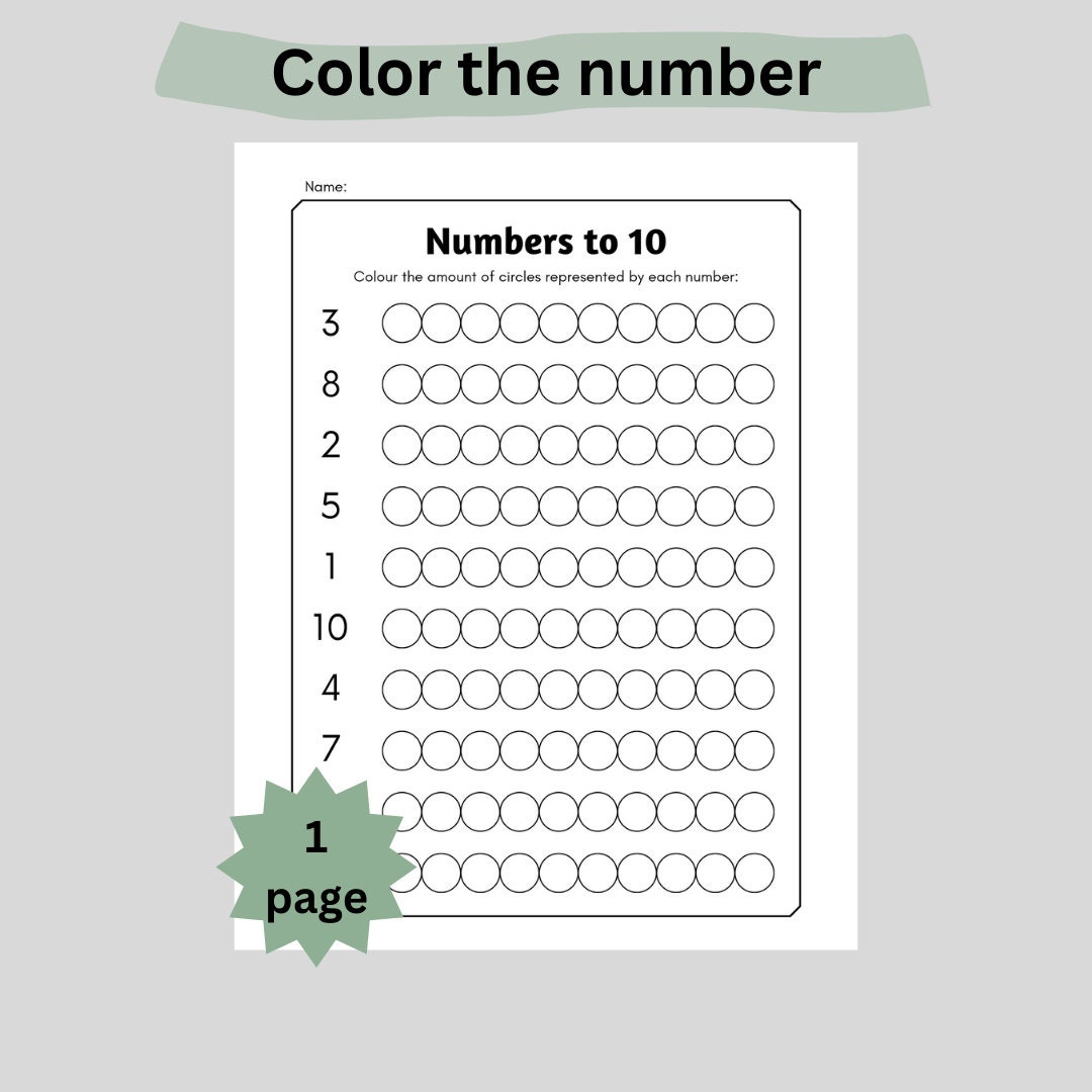 Trace, Count & Color Numbers Worksheets homeschool, Preschool, Toddler ...