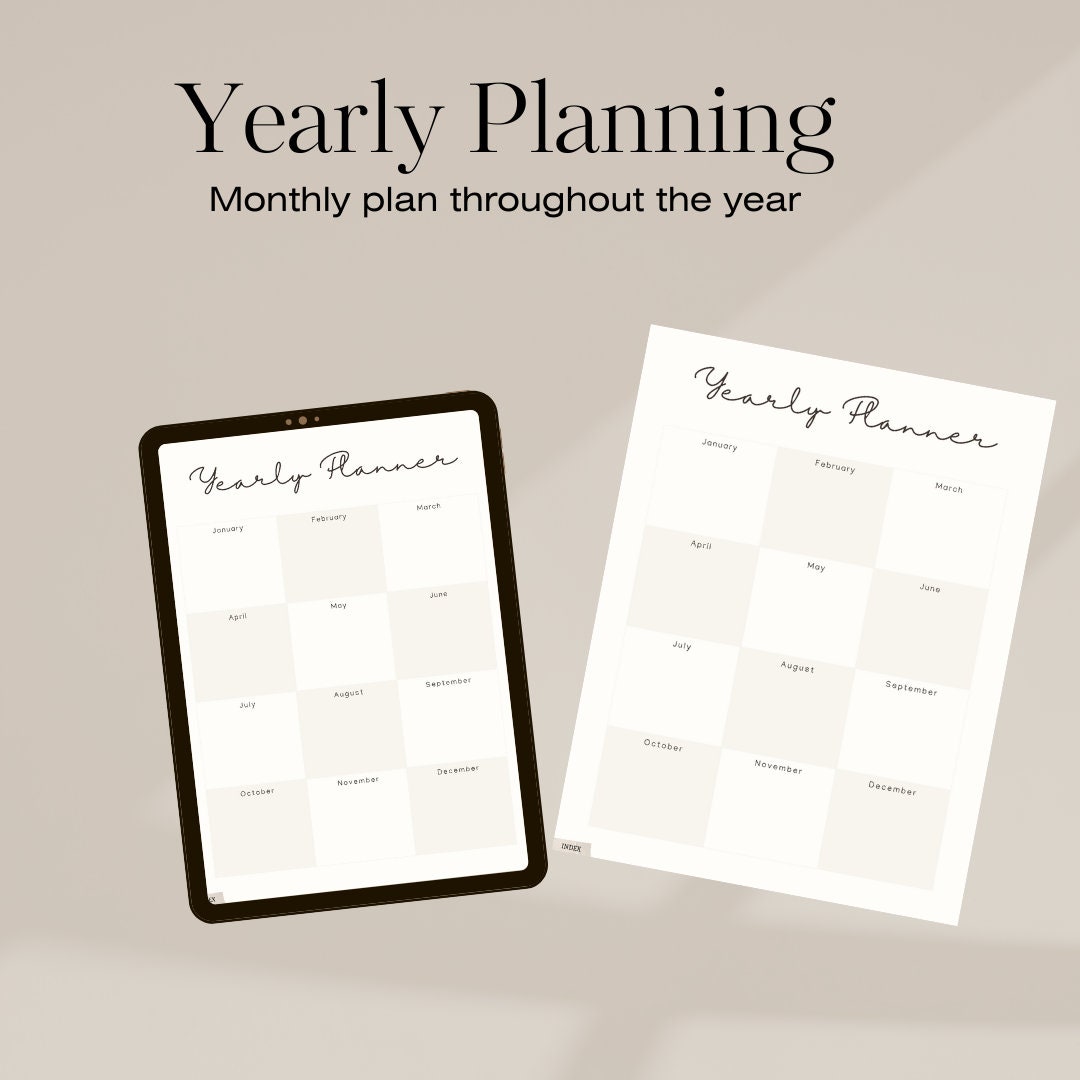 Undated Goodnotes Template, Digital Planner, Daily, Weekly, Monthly ...