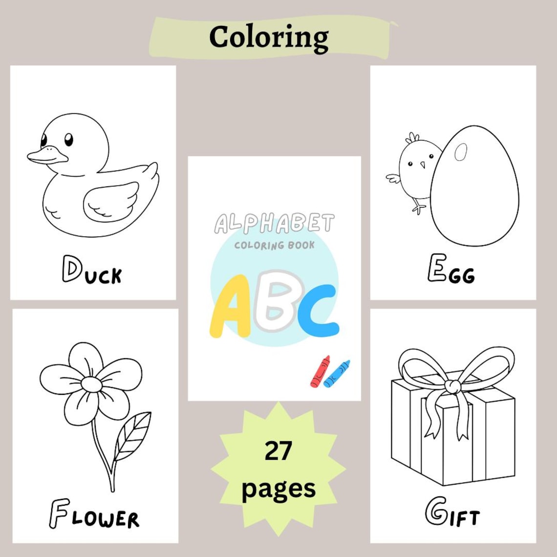 A-Z Alphabet Coloring and Tracing Worksheets for Kids (homeschool ...