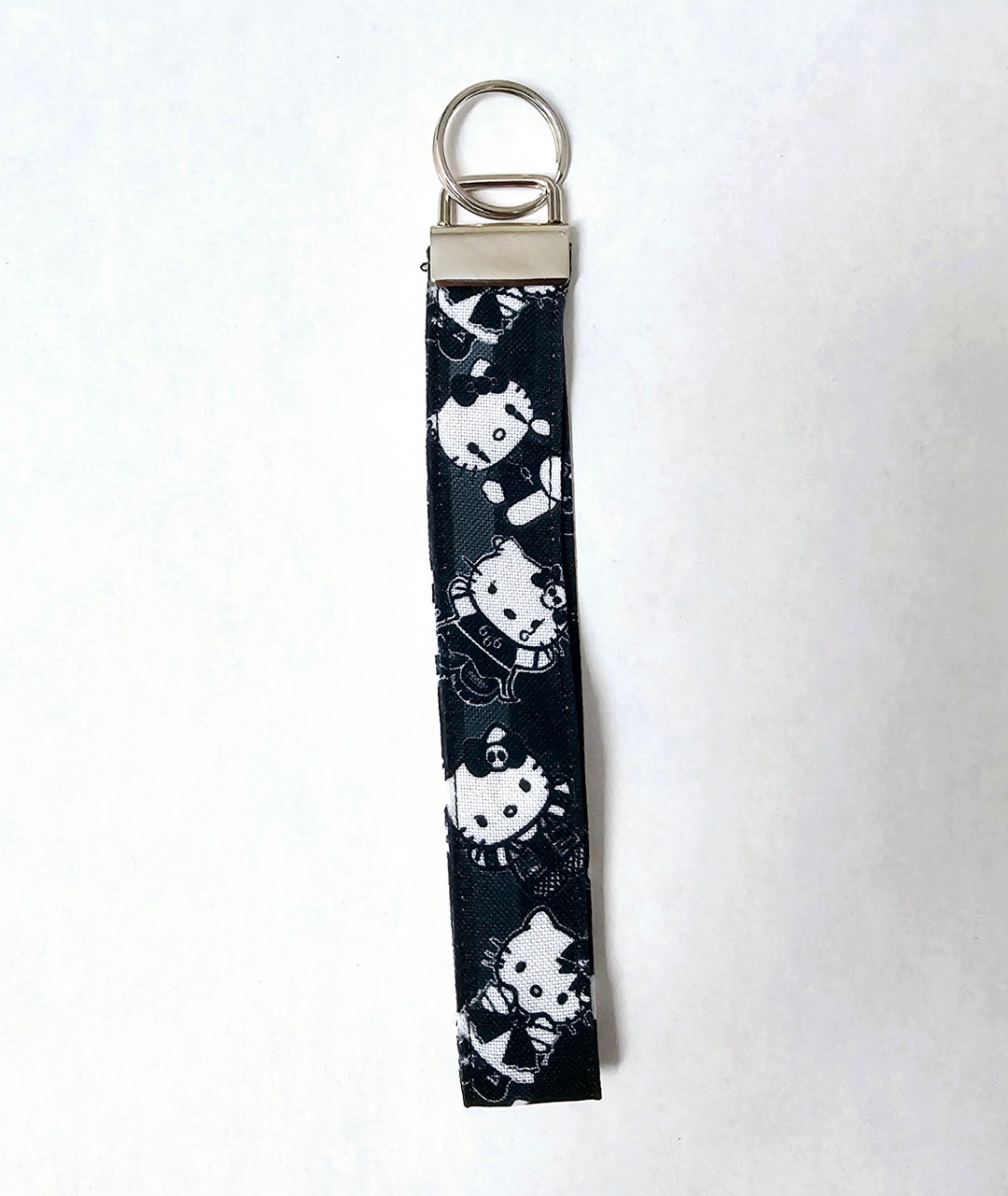 HK Gothic Emo Black Wristlet Keychain Fob brand New - Etsy