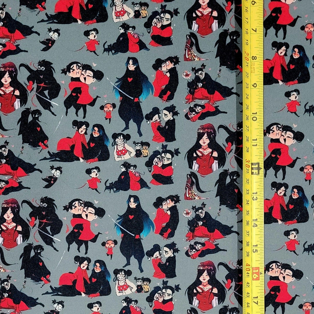 Pucc Anime Grey Fabric Half Yard and 1 Yard Available Brand New - Etsy