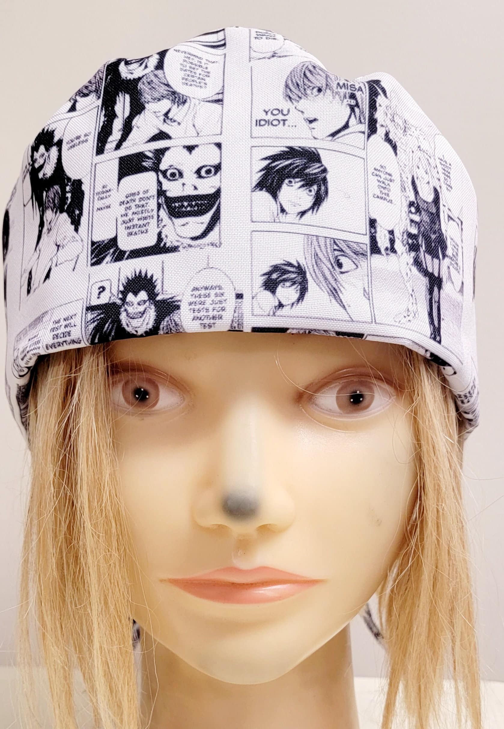 DTH NOTE Anime B/W Manga Comic Style Medical Nurse Scrub Cap - Etsy