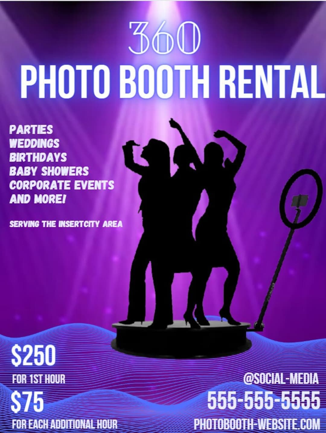 Editable 360 Photo Booth Rental Flyer | Social Media Flyer | Photo ...