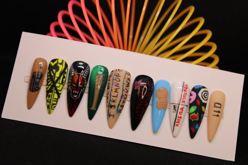 Stranger Things Hand Painted Press on Nails. - Etsy