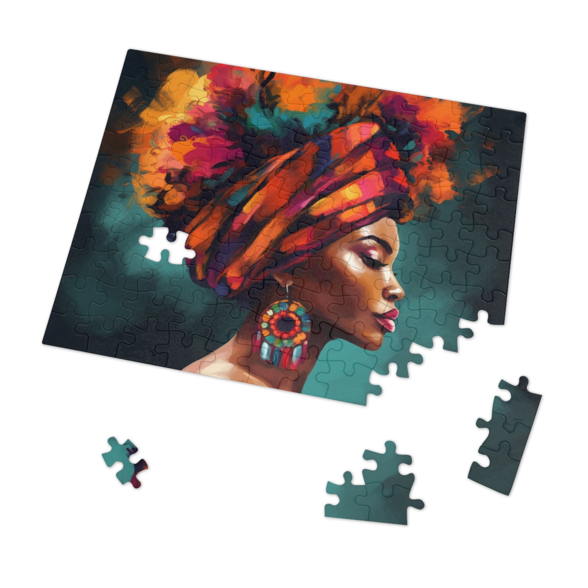 Melanin Rich Colors of Abundance Jigsaw 30, 110, 252-piece Black ...