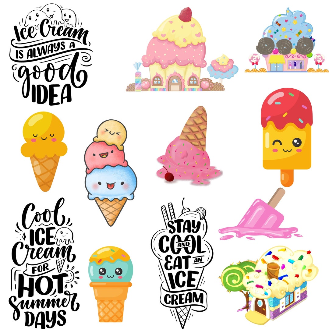 Ice Cream Cone Png, Sweet Ice Cream Png, Cute Summer Clipart, Summer ...