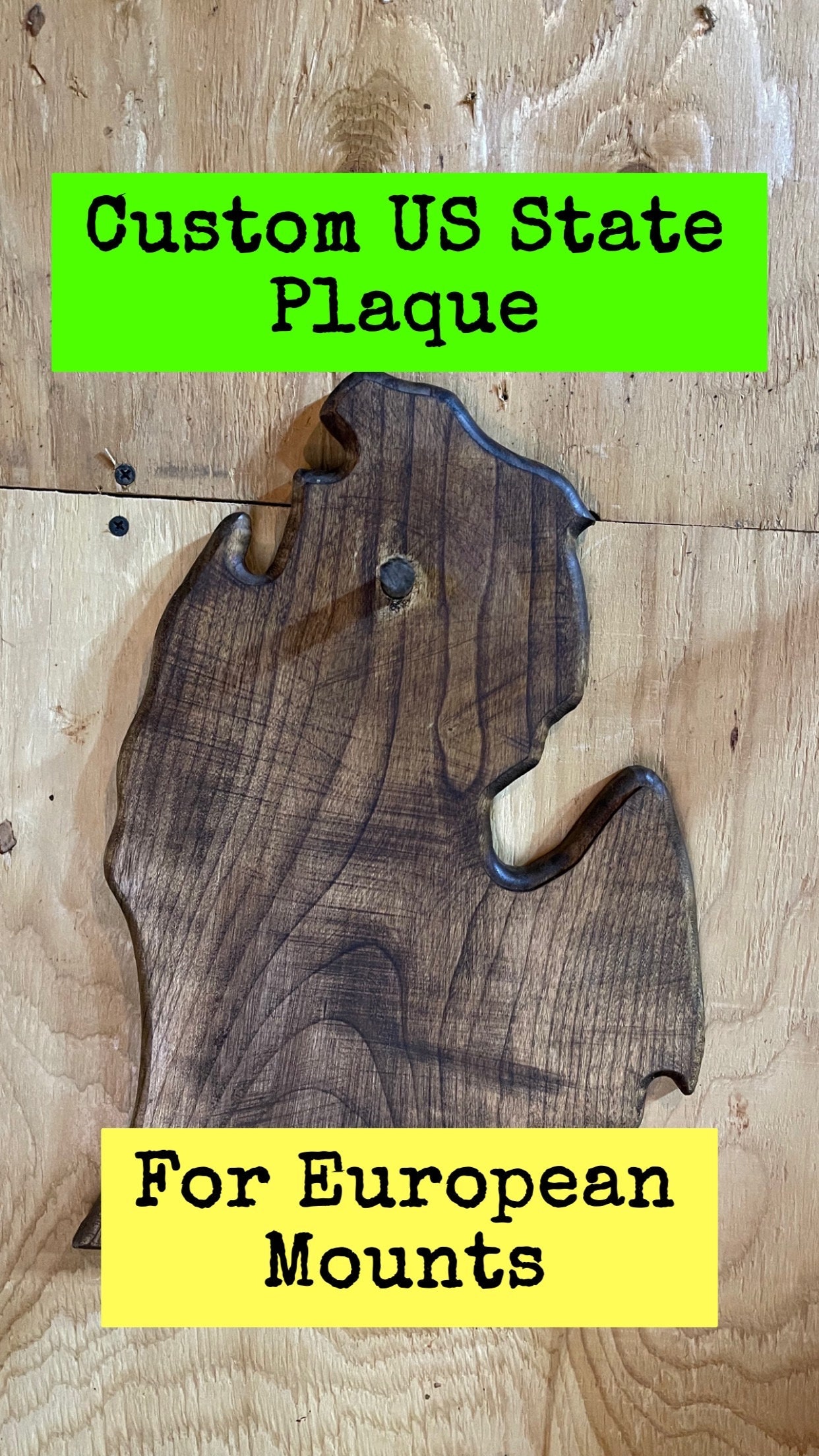 Custom State Euro Mount Plaque - Etsy