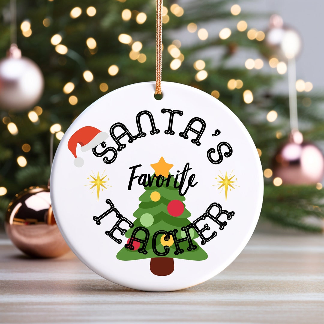 Christmas Tree Ornament, Santa's Teacher, Christmas Balls, Christmas ...