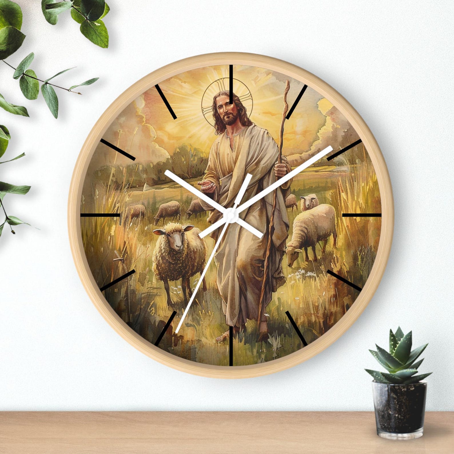 Jesus Wall Clock, Faith-inspired Home Decor, Christian Gifts, Religious ...