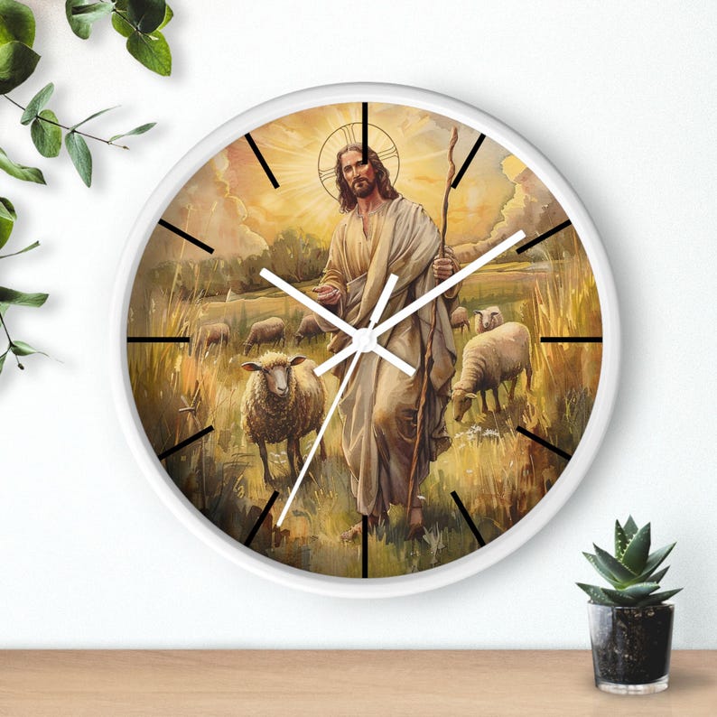 Jesus Wall Clock, Faith-inspired Home Decor, Christian Gifts, Religious ...
