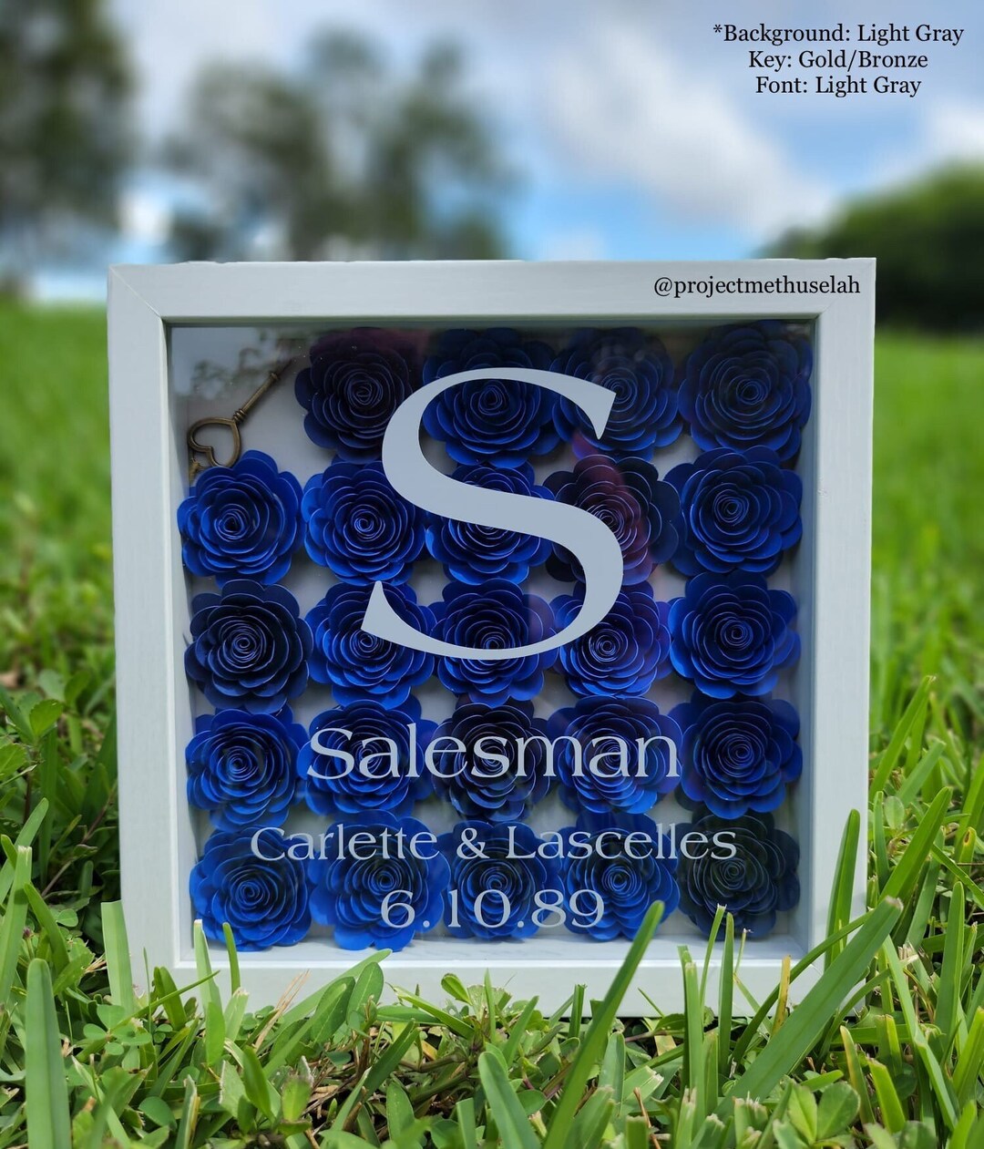 Wedding Anniversary Shadow Box | Flower Shadow Box| Customized Gift ...