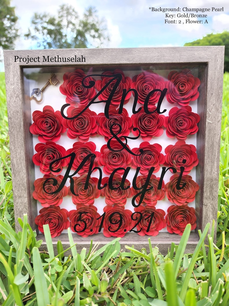 Anniversary Shadow Box Flower Shadow Box Customized Gift - Etsy