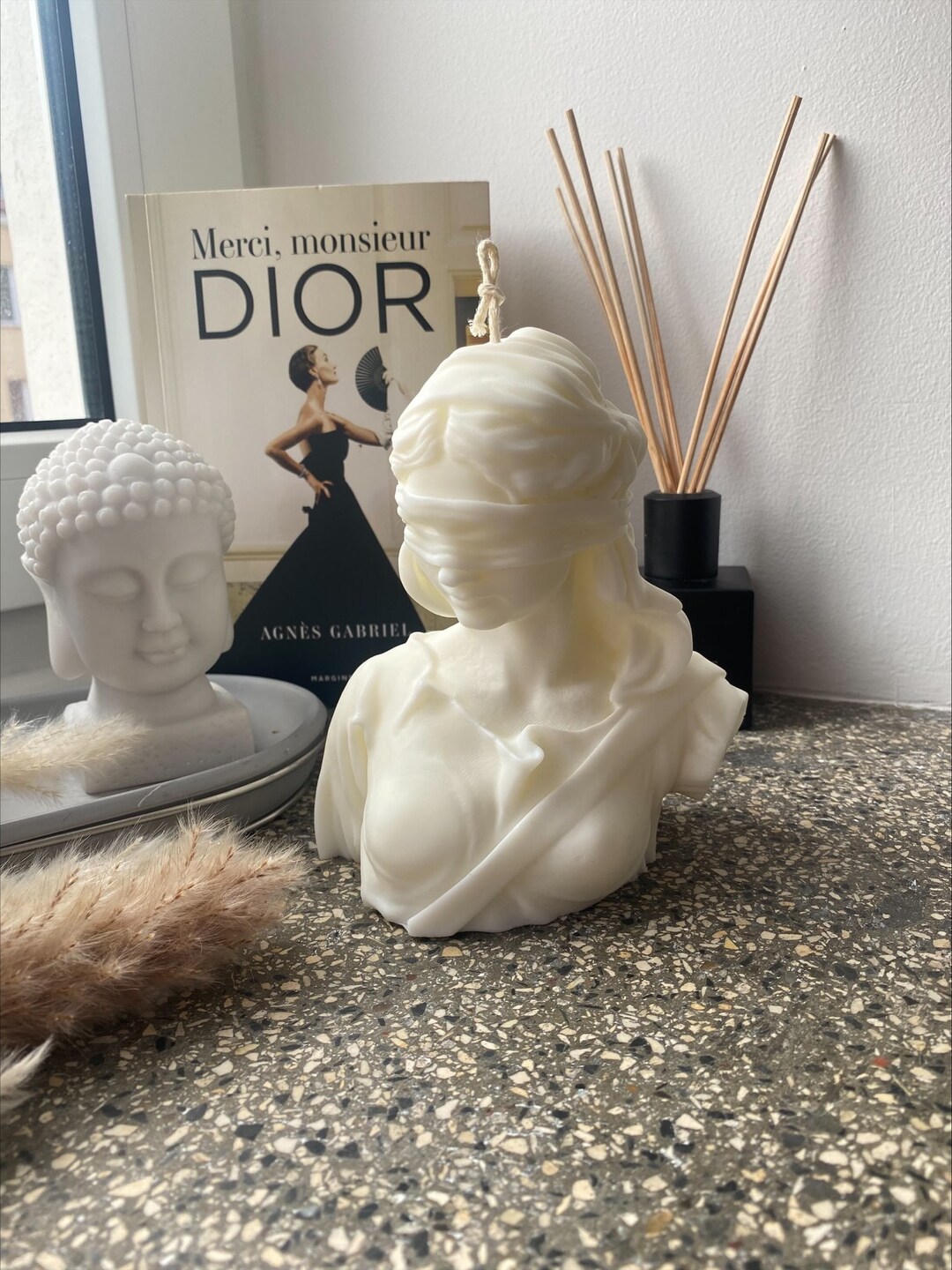 Candle Statue of the Blind Lady of Justice- Shaped Candle - Sculpture ...