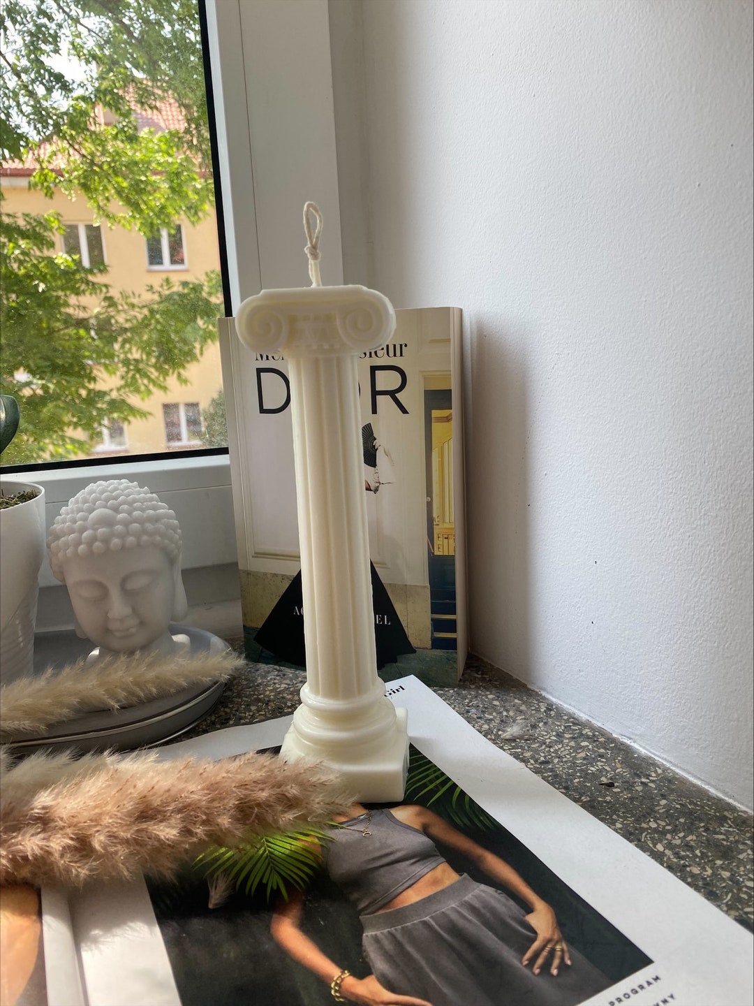 Huge Rod Column Statue Candle - Greek Art Sculpture - Shaped Candle ...