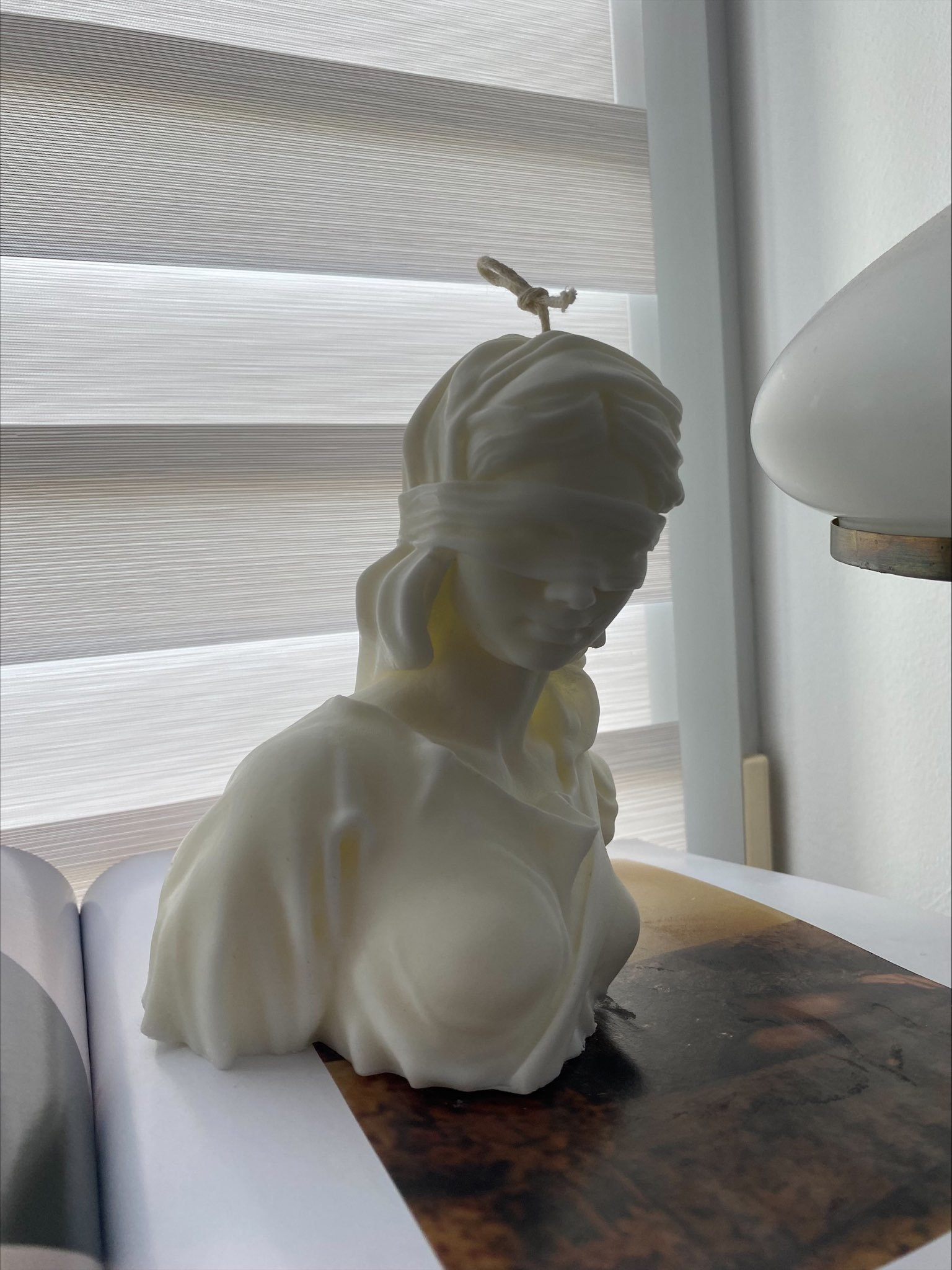 Candle Statue of the Blind Lady of Justice- Shaped Candle - Sculpture ...