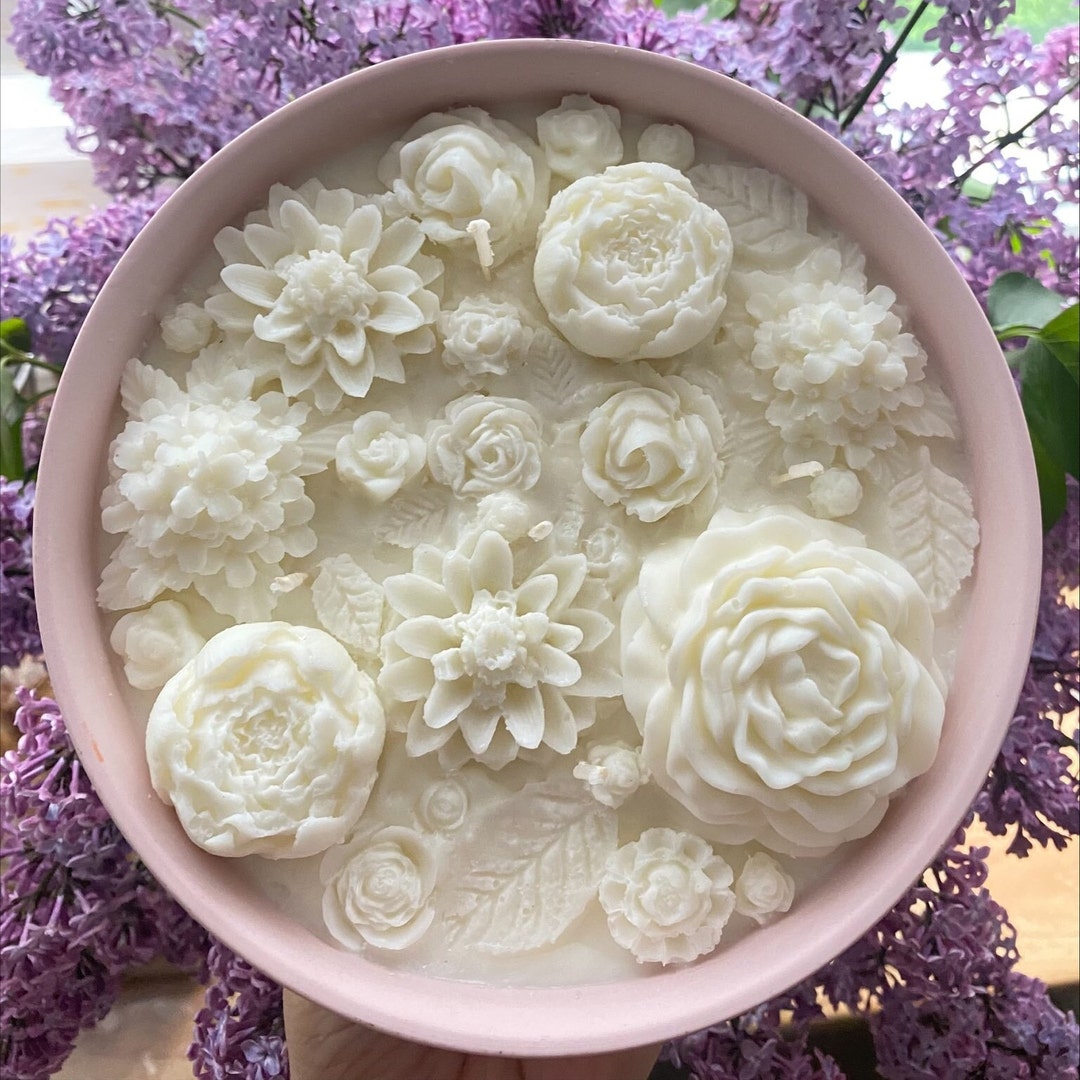 Custom Scent-flower Candle-botanical 5 Wicks Blossom-luxury Candle Big ...