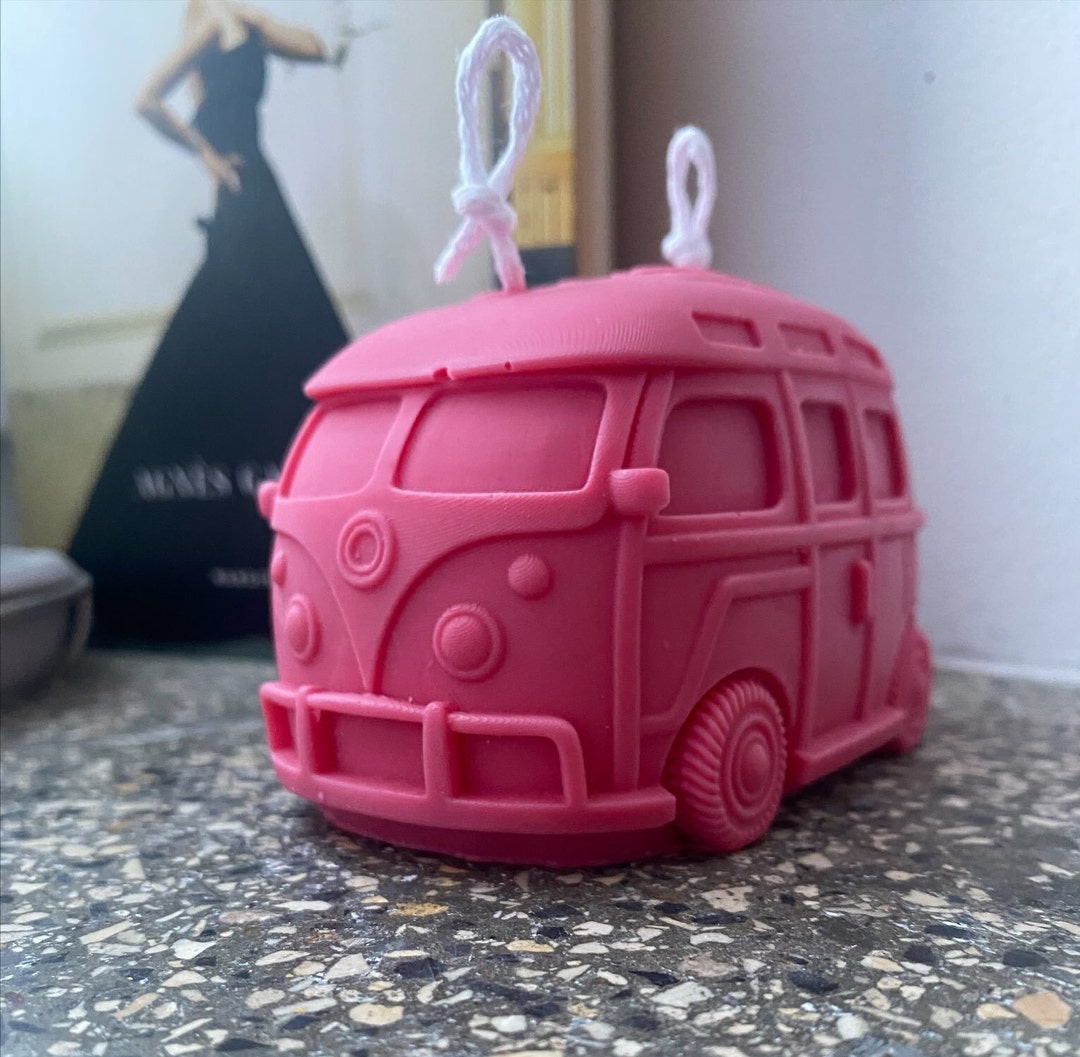 Vintage Italian Camper Van Candle - for Car Lovers - Shaped Candle ...