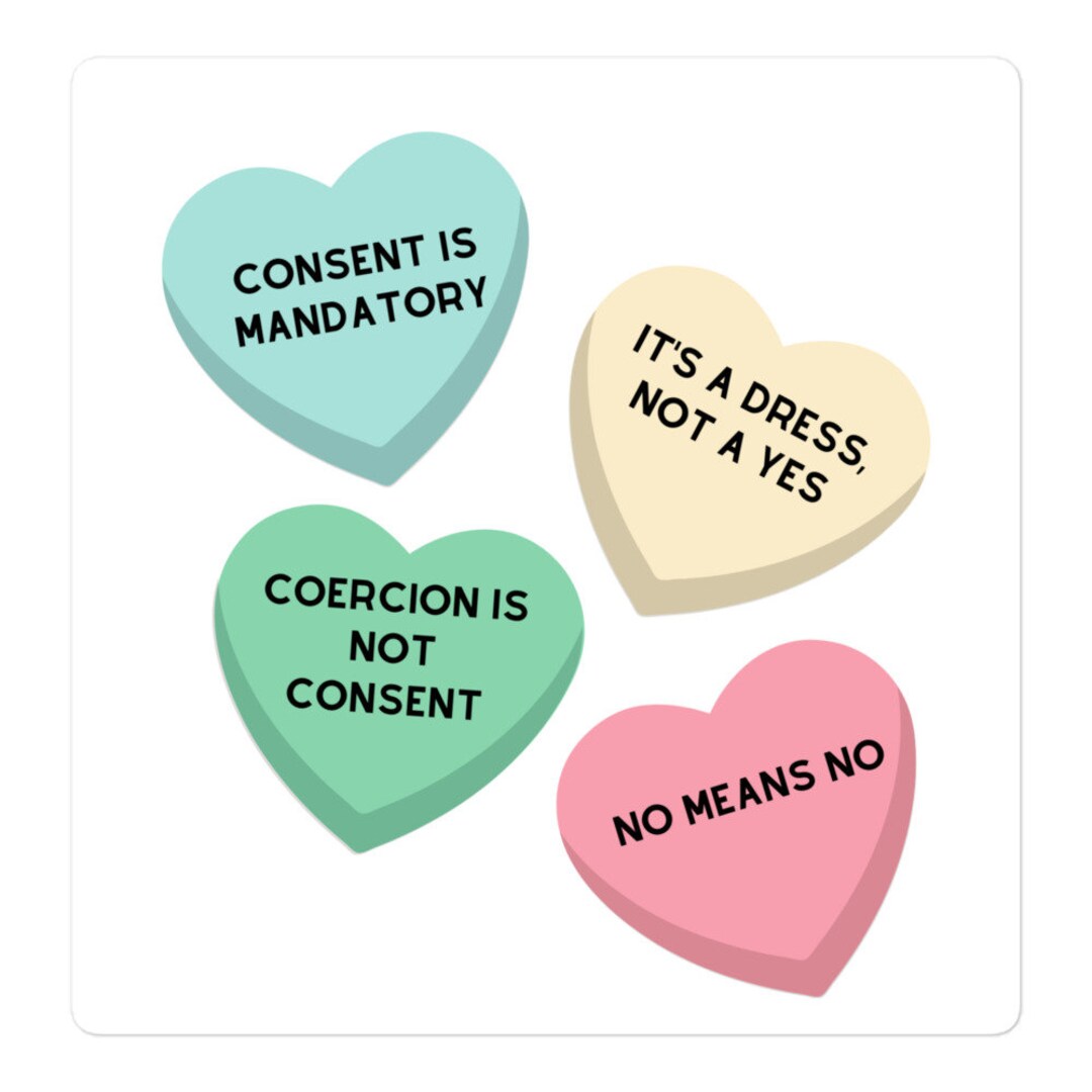 Consent Candy Hearts Sticker Set: Empowerment, Education Decals ...
